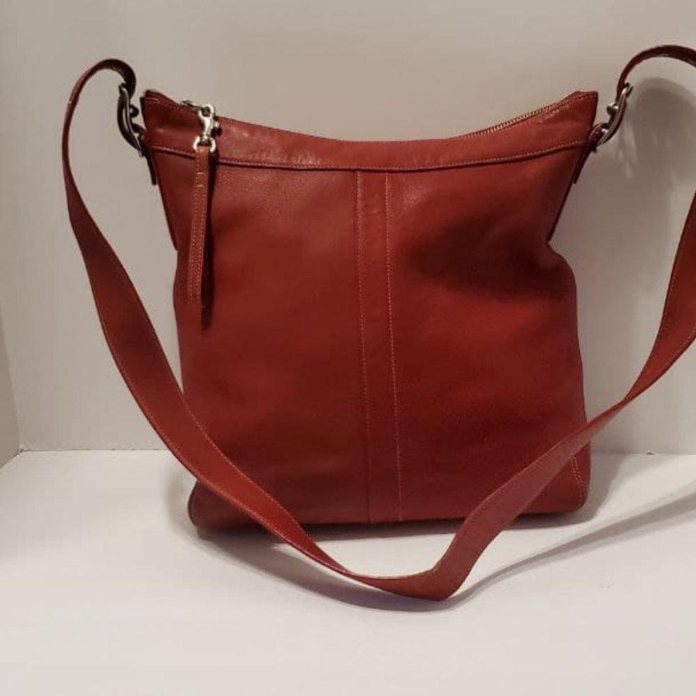 Coach 9188 Red Leather Legacy Slim Duffel - Gem